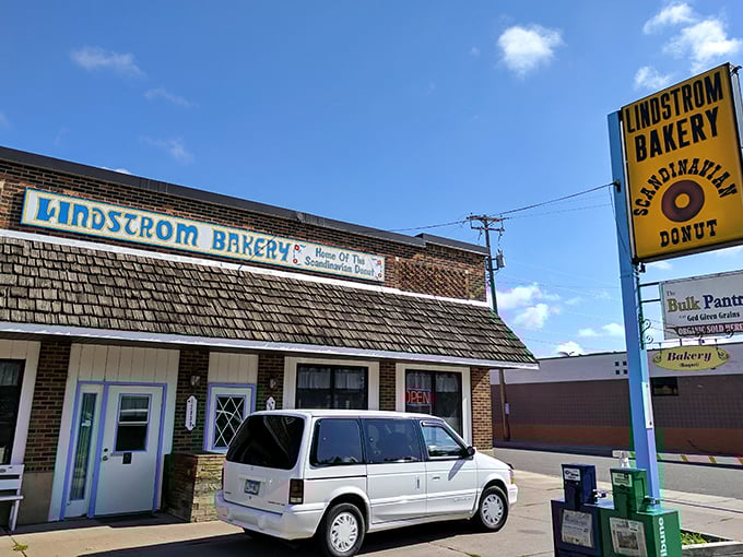 The "Home Of The Scandinavian Donut" sign tells you everything you need to know &ndash; authentic flavors await inside this Minnesota institution.