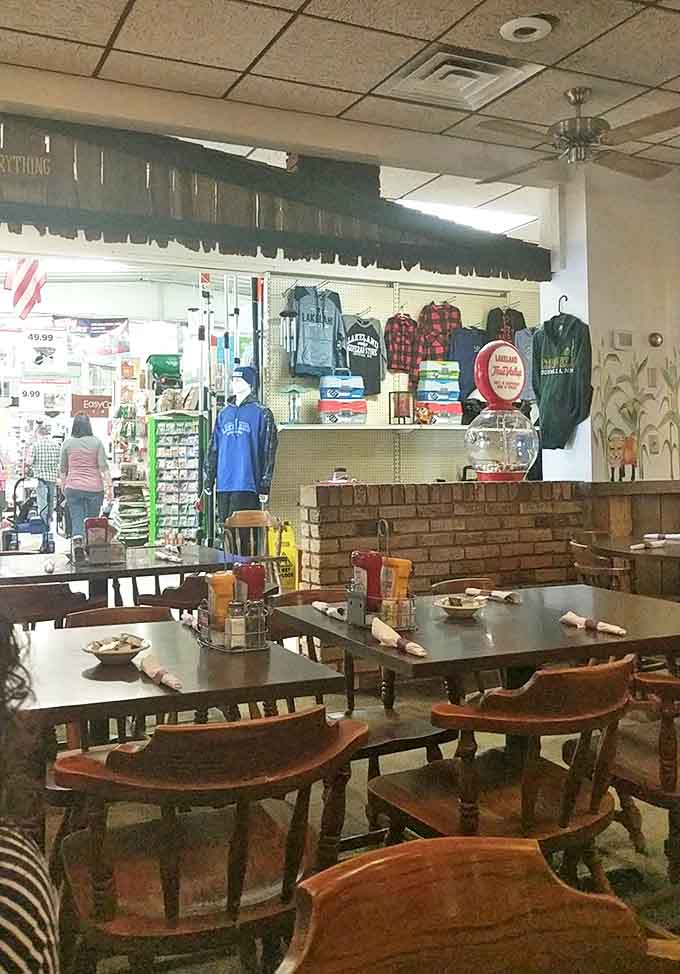 Where hardware meets homestyle – peek through to the store while dining in rustic comfort. The ultimate multitasking Minnesota experience!