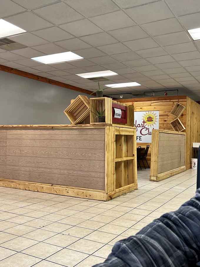 Step inside where rustic wood meets modern comfort, creating the perfect breakfast sanctuary for hungry souls.