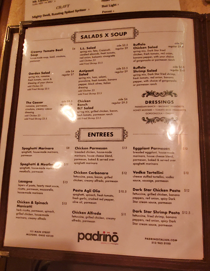 The menu reads like a love letter to Italian cuisine, with classics done right and creative specialties that'll have you plotting your next visit before finishing your first bite.