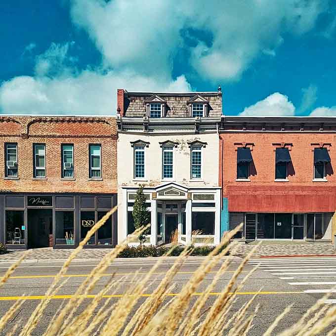 Downtown storefronts maintain their historic charm while housing modern businesses &ndash; a perfect blend of past and present.