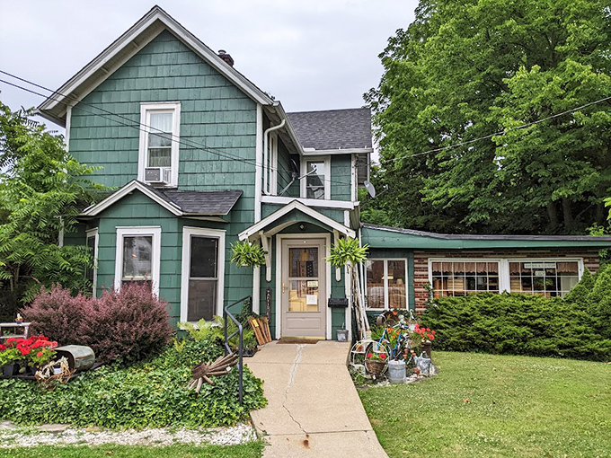 The welcoming entrance beckons with the promise of discoveries within, where vintage charm meets small-town hospitality in the most delightful way possible.