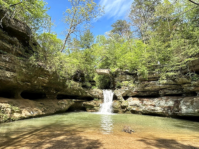 This waterfall doesn't just flow &ndash; it performs, auditioning for the lead role in "Nature's Got Talent."