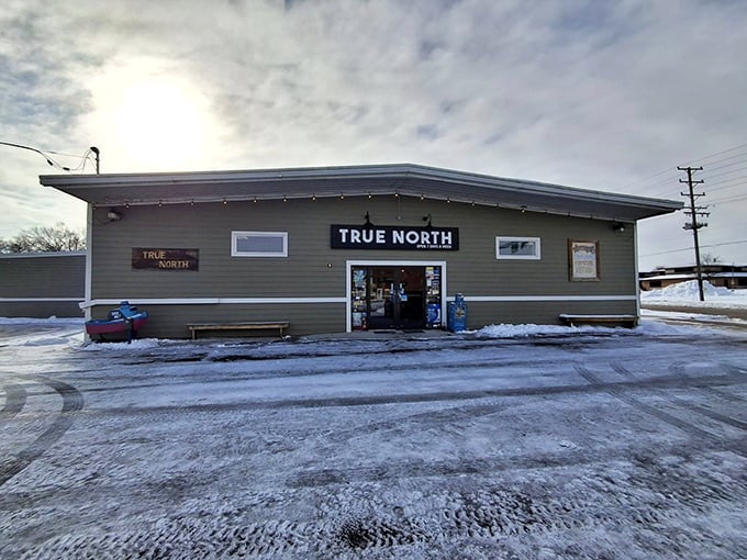Even in winter, True North stands as a beacon for treasure hunters, its snow-dusted parking lot never deterring the most dedicated antiquers.