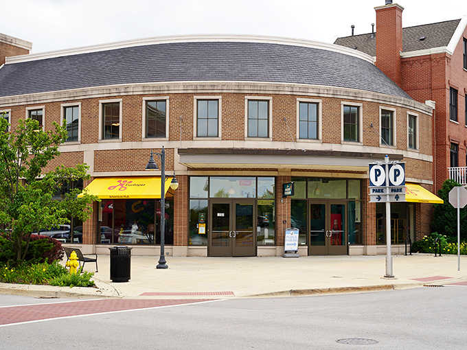 The stately brick exterior of Funtopia gives no hint of the technicolor adventure waiting inside &ndash; like finding Narnia in what looks like an ordinary building.
