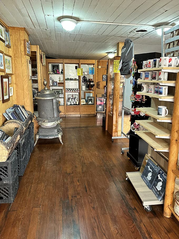 Step inside and time slows down – wooden floors, vintage fixtures, and the promise of frozen delights create an atmosphere that's as comforting as the ice cream itself.