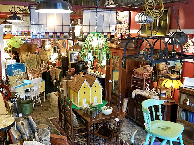 Step inside and time stands still &ndash; Tiffany-style lamps cast rainbow pools of light across a carefully curated chaos of history and possibility.