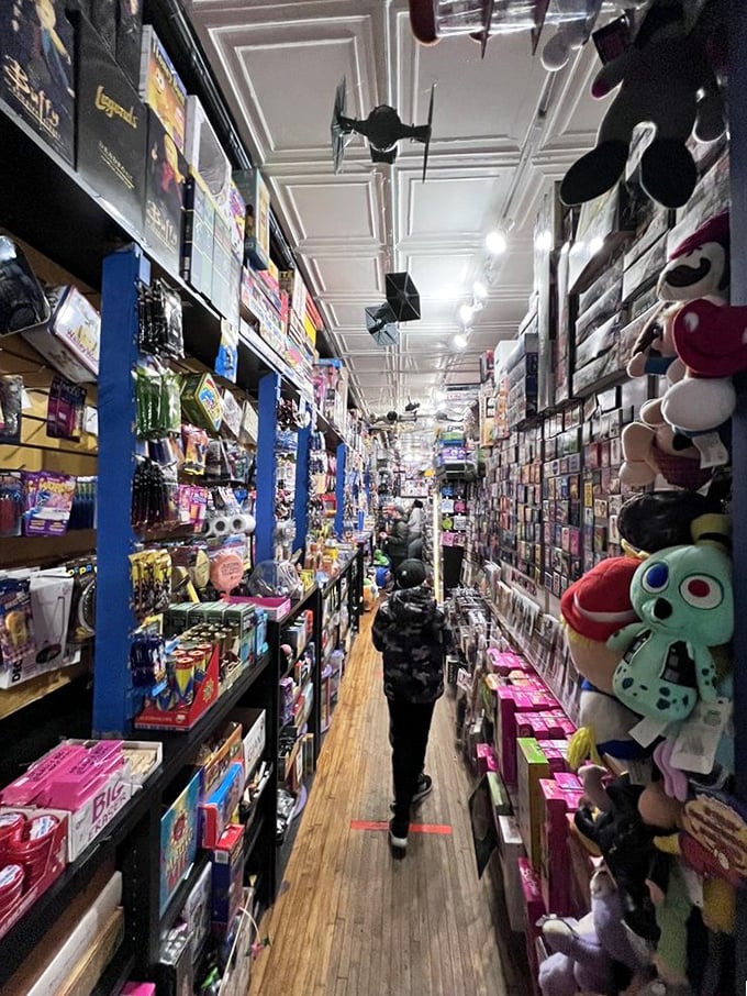 Aisles packed tighter than a Comic-Con crowd, where every turn reveals another treasure from your childhood calling your name.