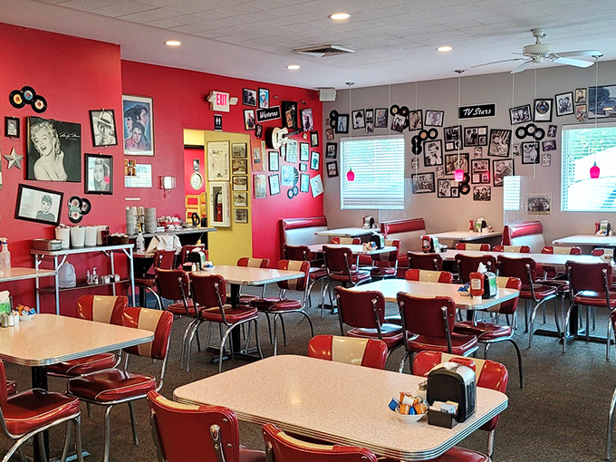 Step inside and travel back in time &ndash; cherry-red vinyl booths, vintage memorabilia, and the promise of American classics done right.