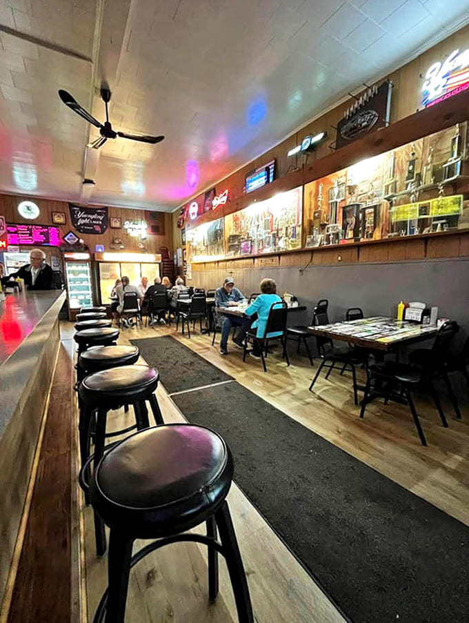 Step inside and time stands still &ndash; wood paneling, neon signs, and locals who've been claiming the same seats since the Reagan administration.