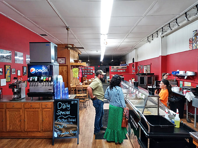 Step inside and time rewinds &ndash; red walls, wooden counters, and friendly faces create the authentic soda fountain experience that chain stores try to imitate.