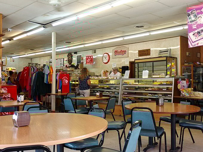 Time stands deliciously still inside Goodale's, where fluorescent lights illuminate display cases that have witnessed decades of donut devotees.