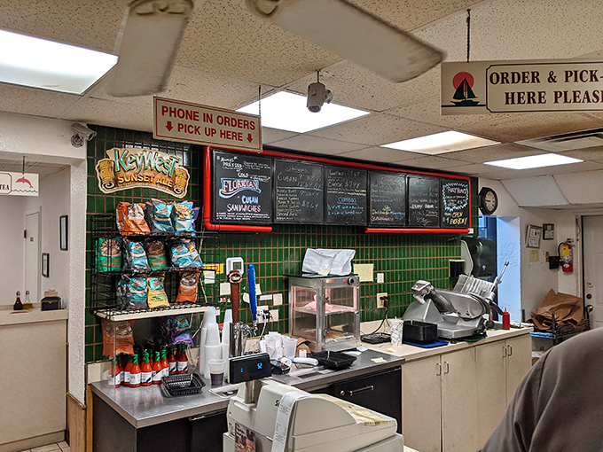 Simple and straightforward, the ordering counter showcases the no-frills approach that lets the incredible food take center stage.