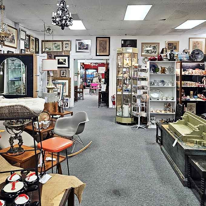 Inside, it's like your coolest aunt's house if she'd been collecting since the Eisenhower administration and had impeccable taste to boot.