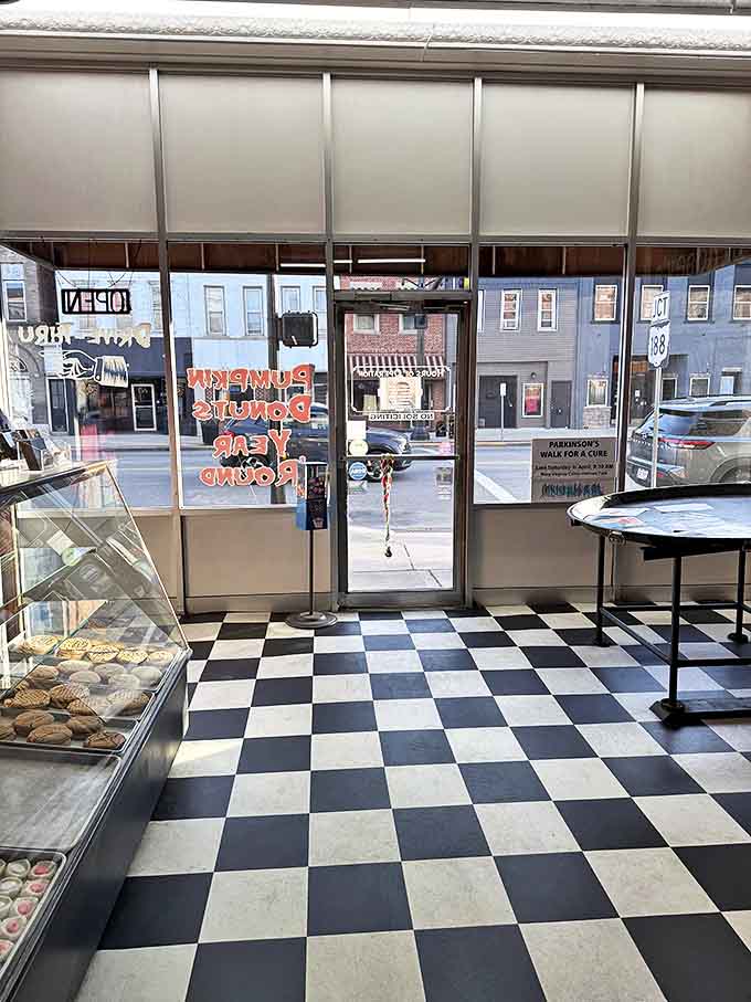 Classic black and white checkered floors welcome visitors into a world where time slows down and calories don't count.