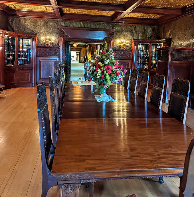 Where the elite of St. Paul once debated politics over seven-course meals. The table's so long, passing salt requires a written request form.