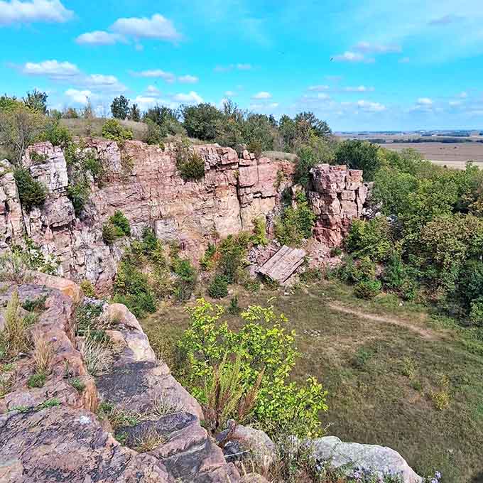 Nature's skyscraper: these towering clifflines create a dramatic backdrop against the prairie, like Manhattan rising from farmland.
