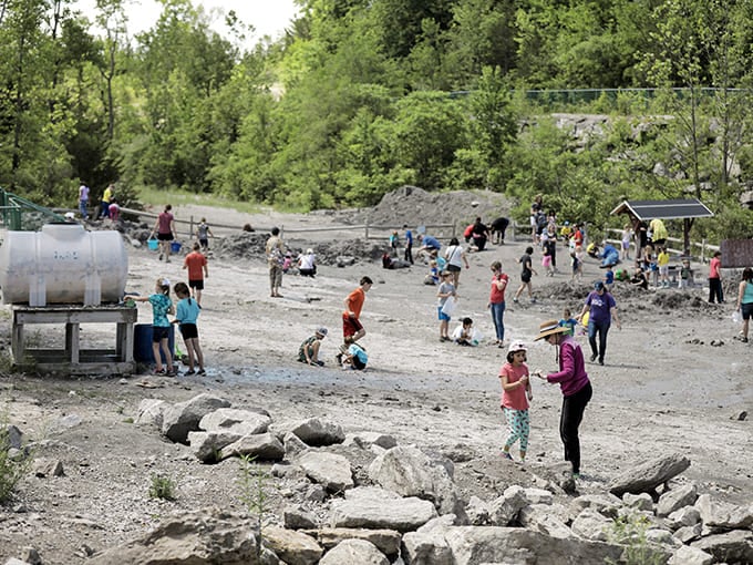 Families spread across the quarry like prospectors during a gold rush, each hoping to unearth their own piece of prehistoric Ohio.