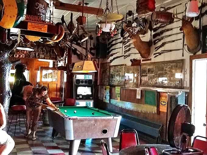 Shooting pool under the watchful eyes of mounted wildlife adds a certain pressure to your game you didn't know you needed.