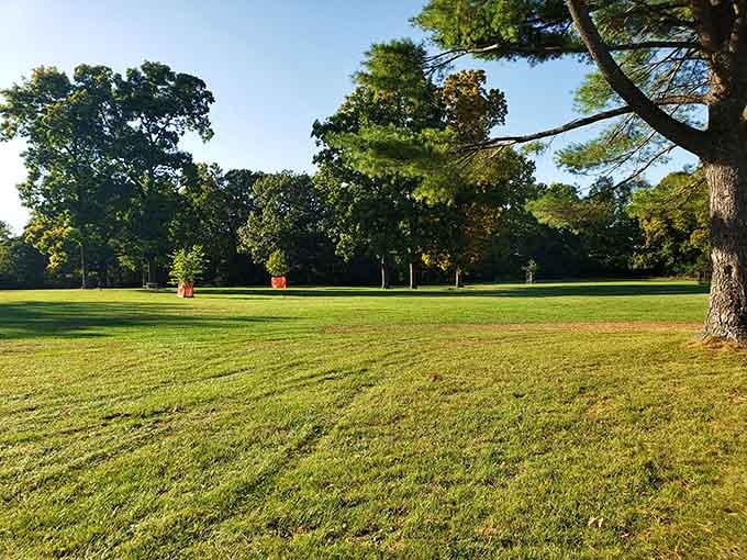 Meyer Park's sprawling green spaces prove that paradise doesn't need a beach, just good grass and better trees.