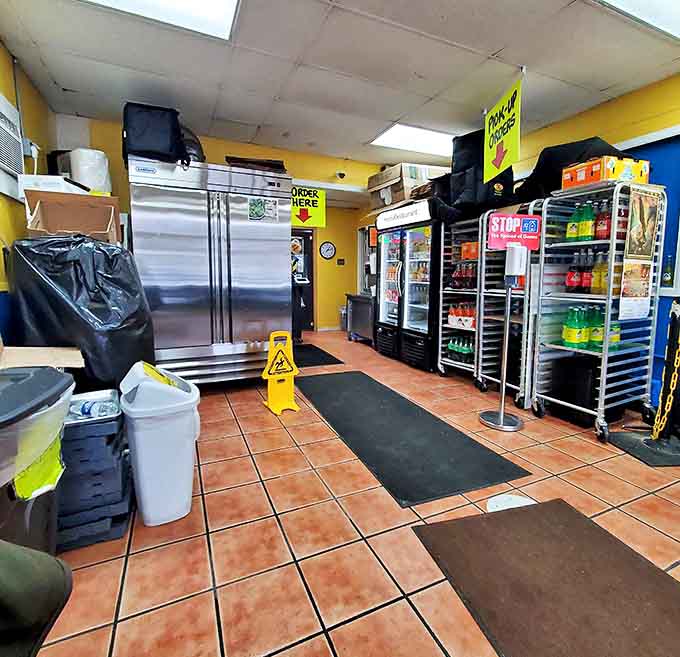 No-frills and all heart, the ordering area showcases Homi's focus on substance over style, where culinary magic happens behind the scenes.