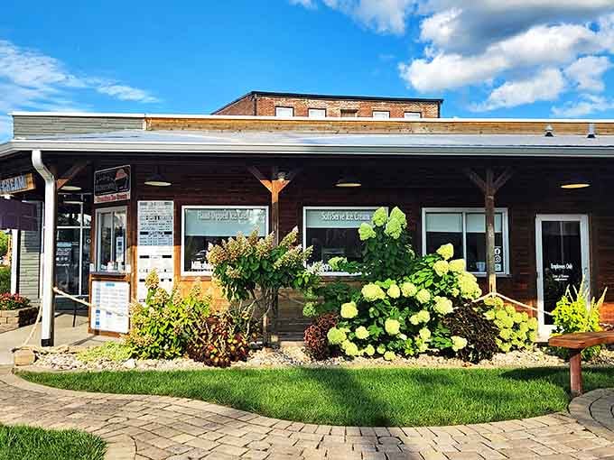 Those hydrangeas aren't just decoration, they're basically nature's way of saying "yes, this place is as delightful as it looks."