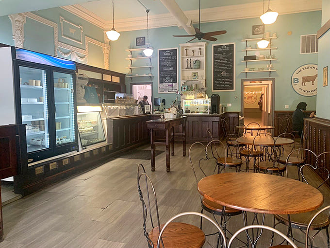 Step inside and the mint-green walls whisper promises of sugar-induced happiness and possible brain freeze.