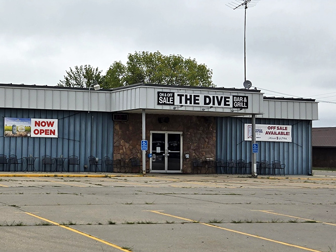The Dive Bar & Grill might look unassuming, but locals swear their burgers have gravitational pull that brings hungry travelers from miles around.