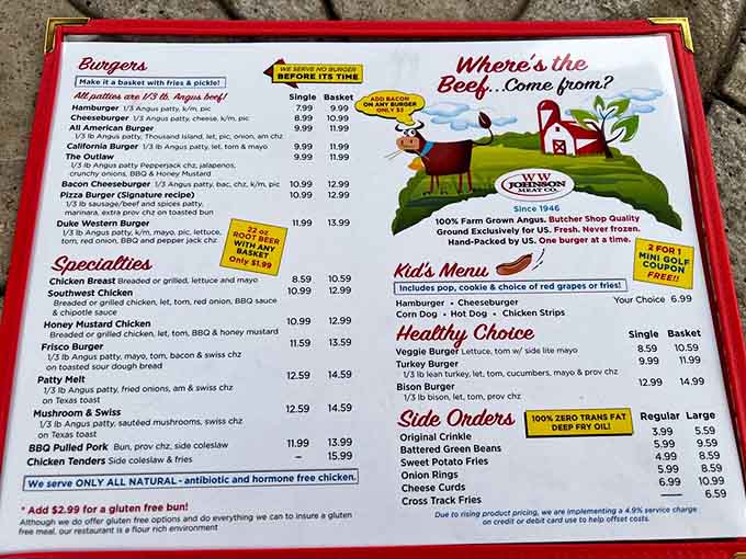 Classic drive-in fare meets serious quality on this menu, where burgers and root beer have been perfected to an art form.