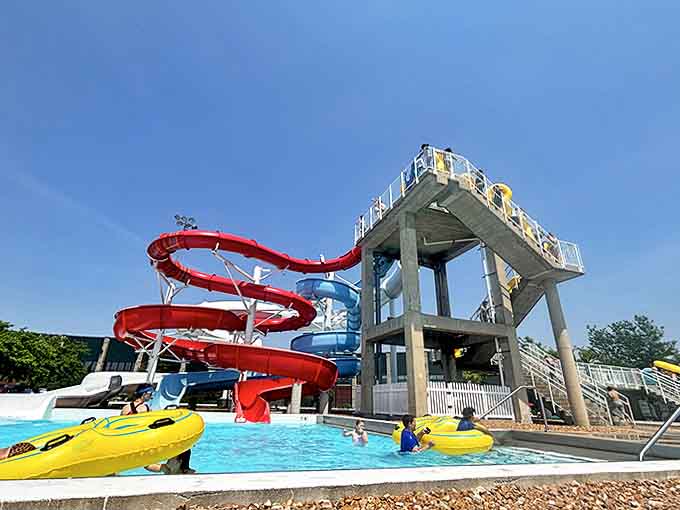 Those slides aren't just colorful decorations, they're your ticket to questioning every life choice that led you to the top of that tower.