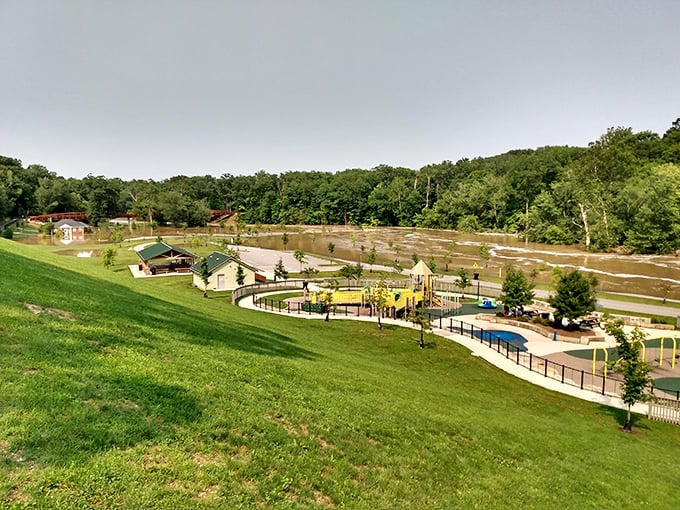 Where childhood dreams meet adult relaxation. This sprawling playground and green space offers the perfect excuse to bring the grandkids while secretly enjoying yourself.