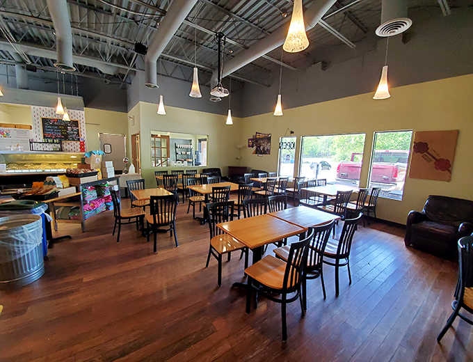 Warm wooden tables, pendant lighting, and an atmosphere that says "stay awhile" &ndash; YoYo's interior is comfort defined.