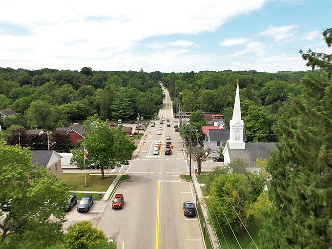 Downtown Peninsula offers that perfect small-town main street vibe – no traffic jams, just charm by the bucketload.