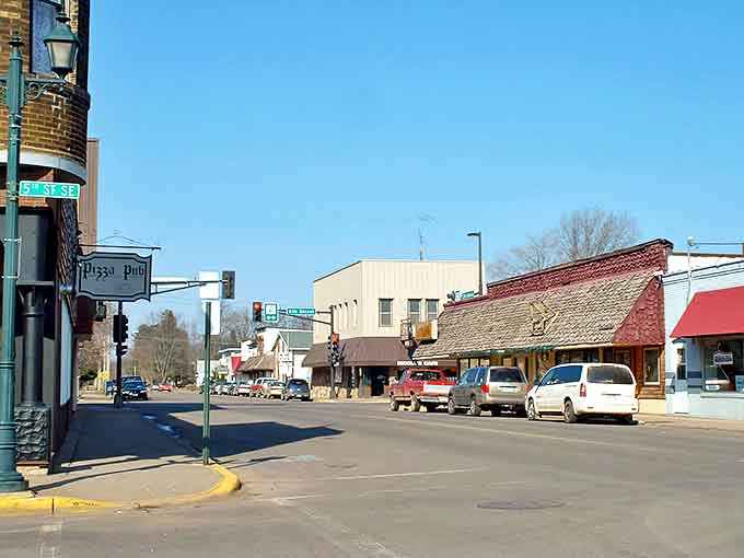 Downtown Pine City's historic buildings stand as proud sentinels of the past, while housing modern businesses that keep the community thriving.