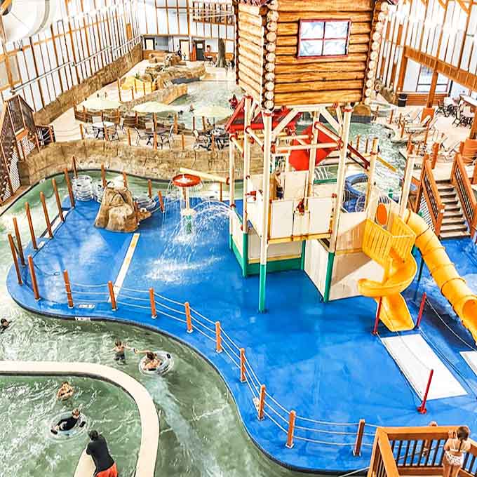 Aquatic paradise awaits year-round in this sprawling indoor waterpark, where 84-degree temperatures make you forget Illinois winters exist.