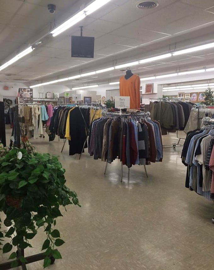 Racks upon racks of potential wardrobe refreshers line the spacious interior, where yesterday's fashion finds tomorrow's admirers.