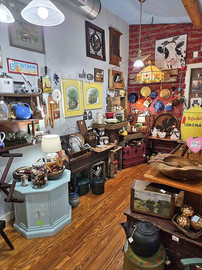 Step inside and the adventure begins &ndash; coral walls and eclectic lighting create the perfect backdrop for discovering one-of-a-kind treasures.