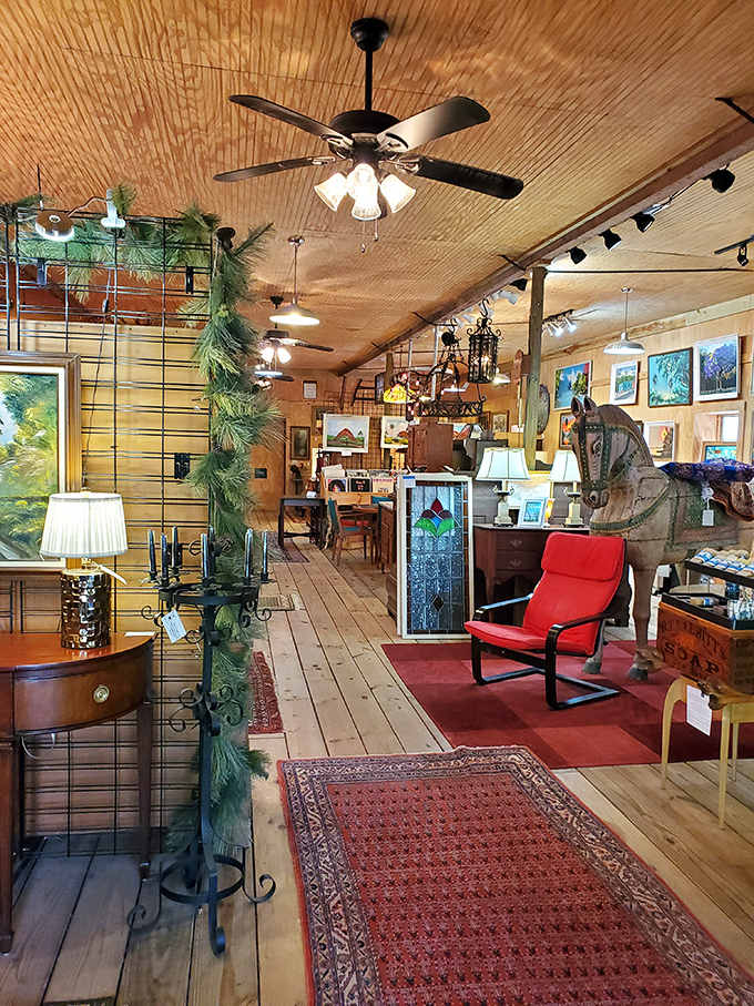 Vintage-style posters advertise french fries and layer cakes with the earnest enthusiasm of a time when clip art was still done by actual artists with actual talent.