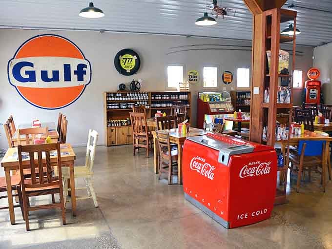 Cozy booths with checkered upholstery invite lingering conversations over coffee refills &ndash; the dining room where breakfast dreams come true.