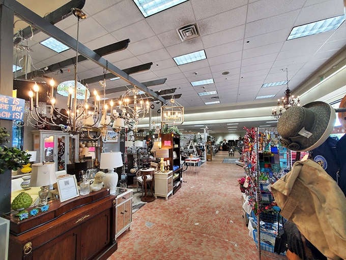 Step inside and prepare for sensory overload in the best possible way, where chandeliers dangle overhead like crystal promises of the wonders awaiting your discovery.