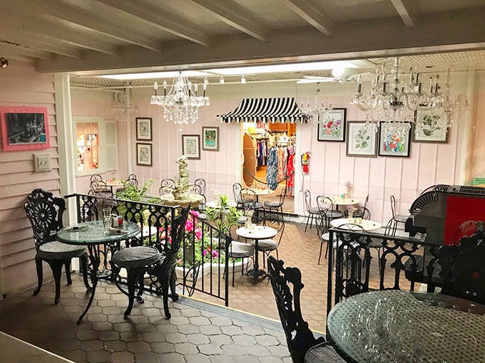 Step into rooms where wrought-iron furniture and chandeliers create an atmosphere that's equal parts Parisian caf&eacute; and your chicest friend's house.