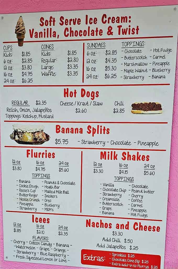 The menu board at Dairy Bar reads like a love letter to American classics &ndash; no frills, no fuss, just straightforward deliciousness waiting to be ordered.