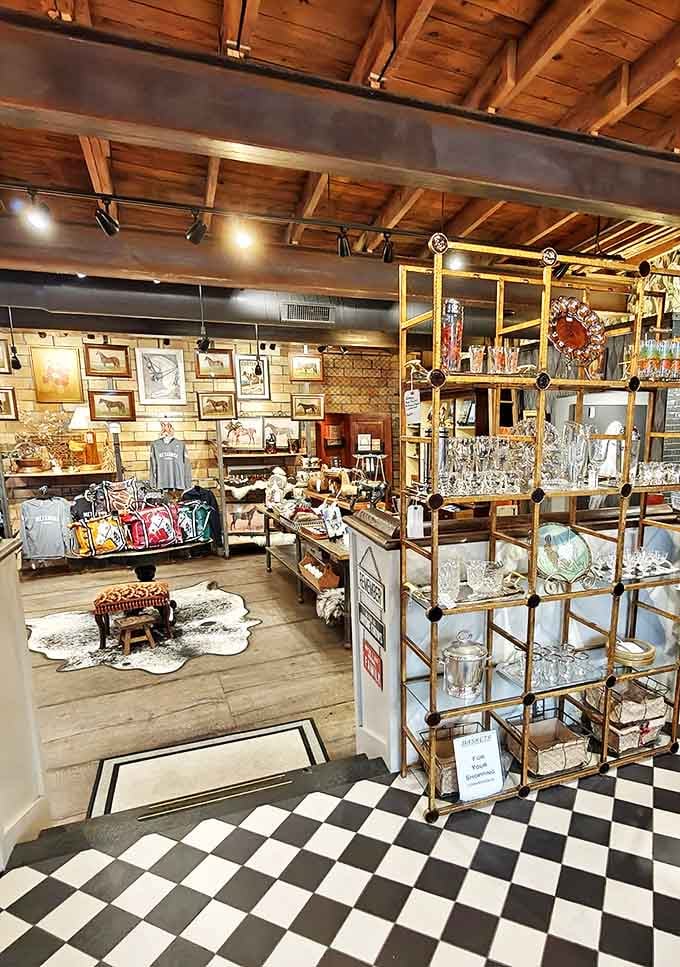 Exposed wooden beams and checkered floors create the perfect backdrop for treasure hunting, where every corner reveals a new surprise waiting to be discovered.