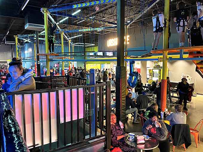 Inside Urban Air, a kaleidoscope of colors and activities creates an electric atmosphere where fun isn't just encouraged &ndash; it's practically mandatory.