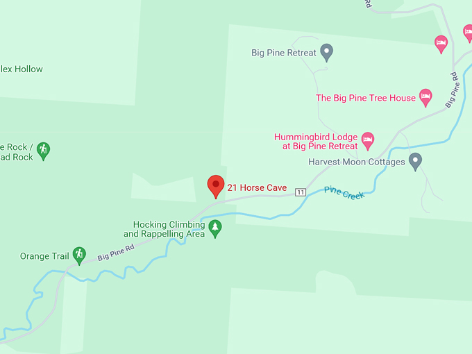 21 horses cave 10 map