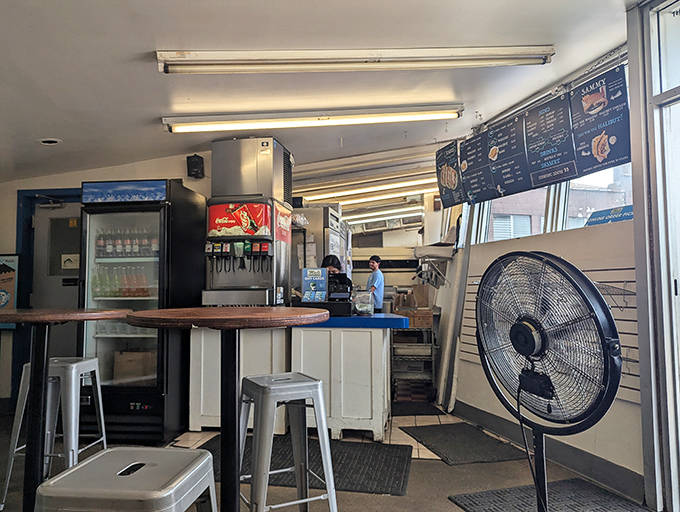 Inside Mac's, function trumps frills with a no-nonsense interior where the focus remains squarely on what matters most: incredibly fresh seafood.