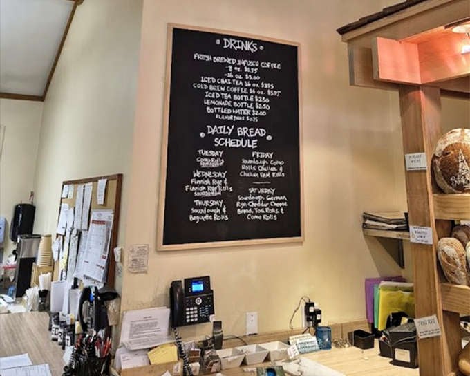 The daily bread schedule reads like a mouthwatering TV lineup &ndash; tune in Tuesday for Sourdough, Wednesday for Honey Oat, and never miss Thursday's Rye Cheddar episode!