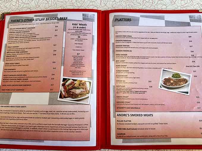 The menu offers everything from country burritos to chicken fingers, proving comfort food never goes out of style.