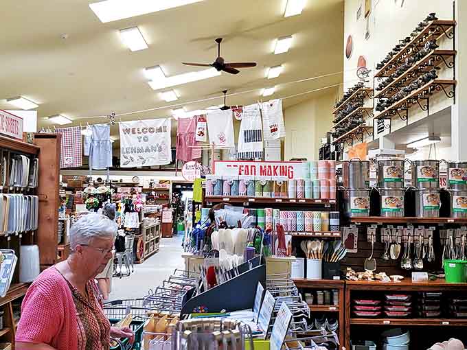 Browsing becomes an adventure as visitors discover forgotten tools and timeless treasures, each aisle offering a new chapter in American ingenuity.