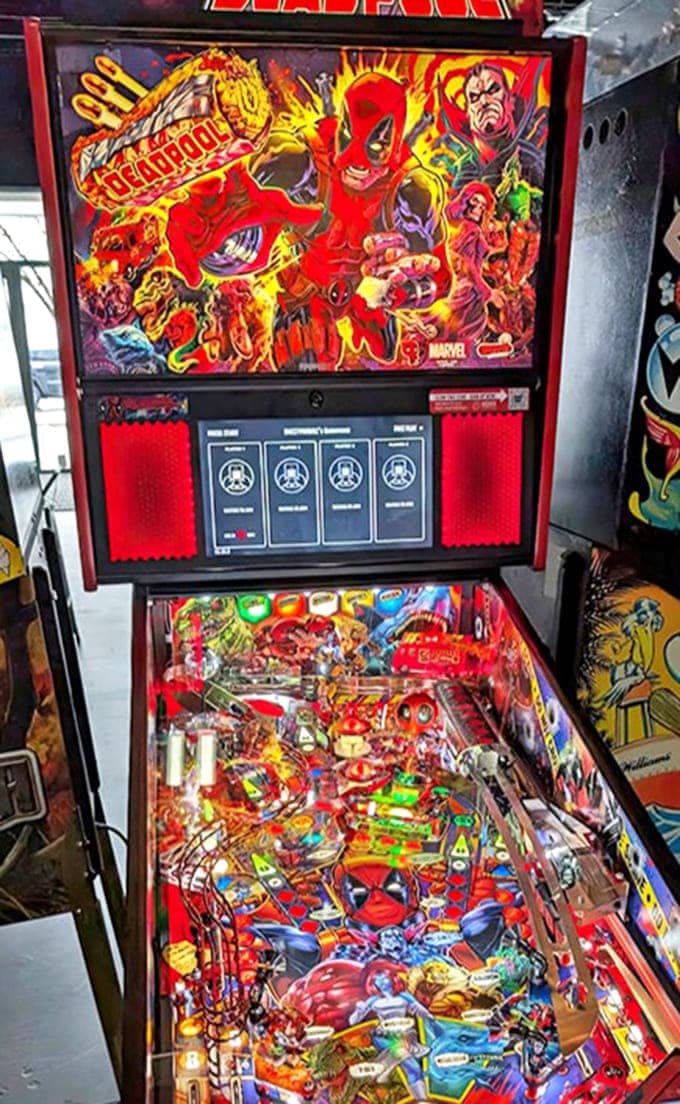 Deadpool's pinball incarnation brings Marvel's mouthy mercenary to life in a symphony of flippers, ramps, and wisecracks.